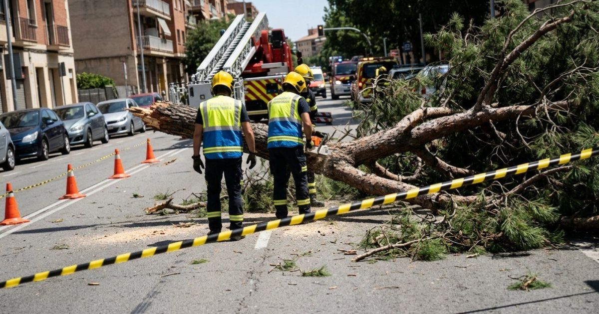 La caiguda d'una branca a centímetres d'un vianant a Terrassa obliga ...