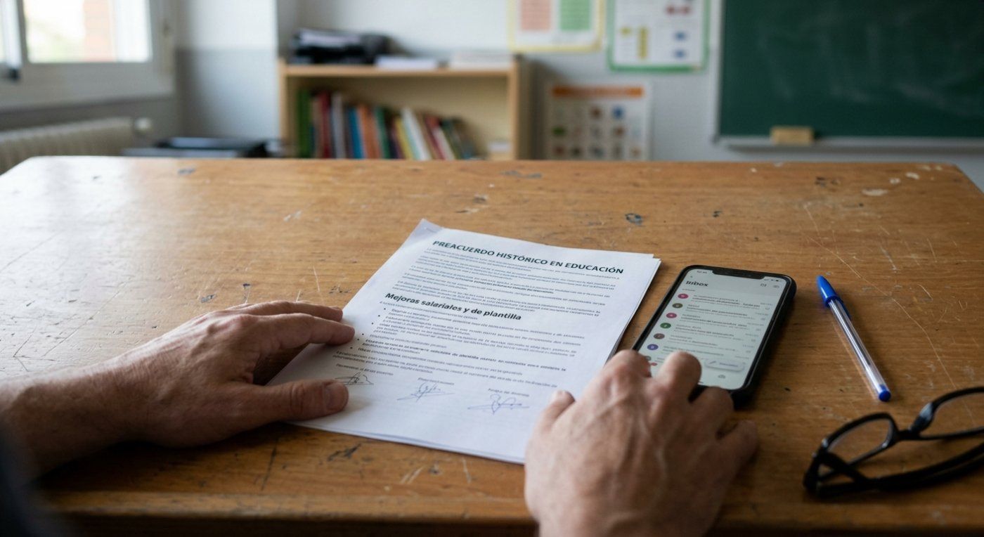 The teachers' strike is halted to vote on whether to maintain it on ...