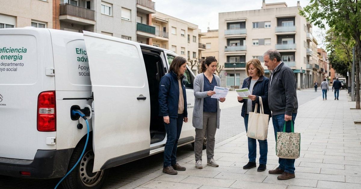 Una furgoneta elèctrica porta assessorament energètic a barris ...